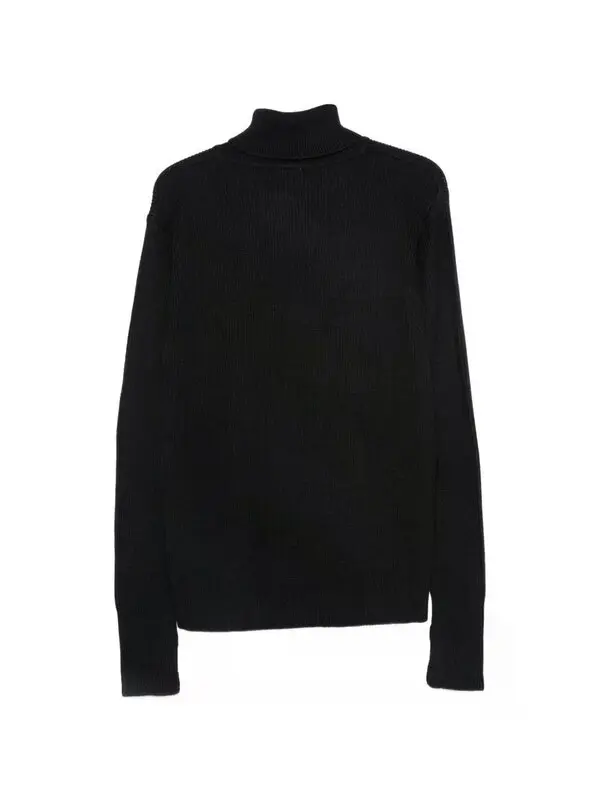 Barena Venezia Ribbed-knit Roll-neck Turtleneck - Black