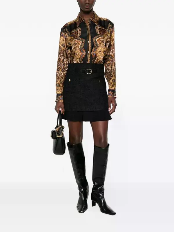 Sandro Pattern Silk Shirt