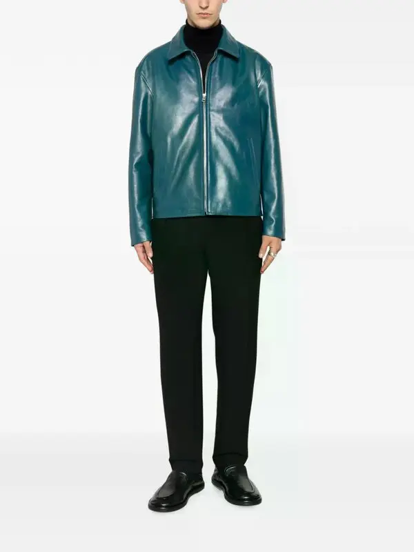 Sandro Zip-up Leather Jacket