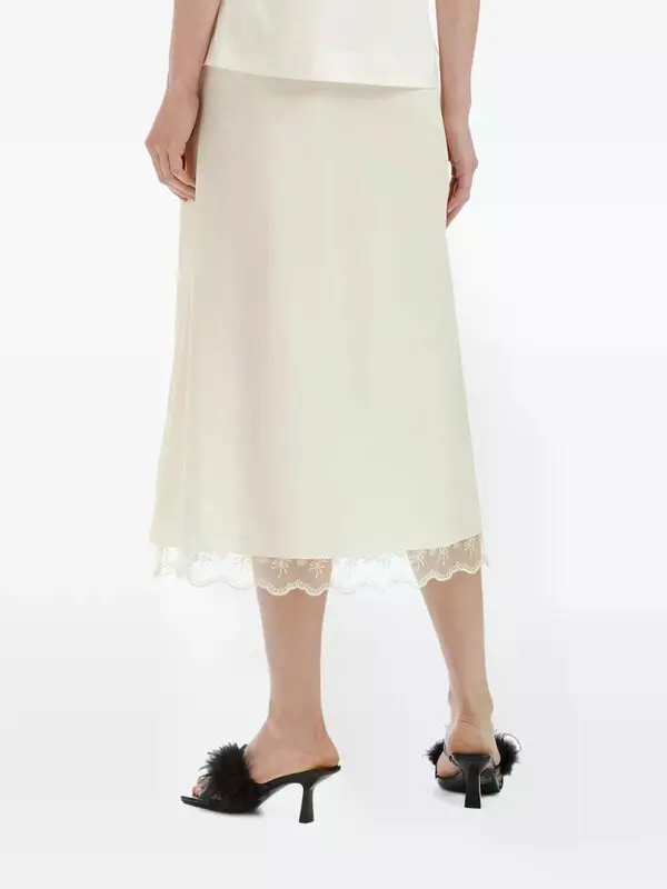 Simone Rocha Lace Trim Midi Skirt