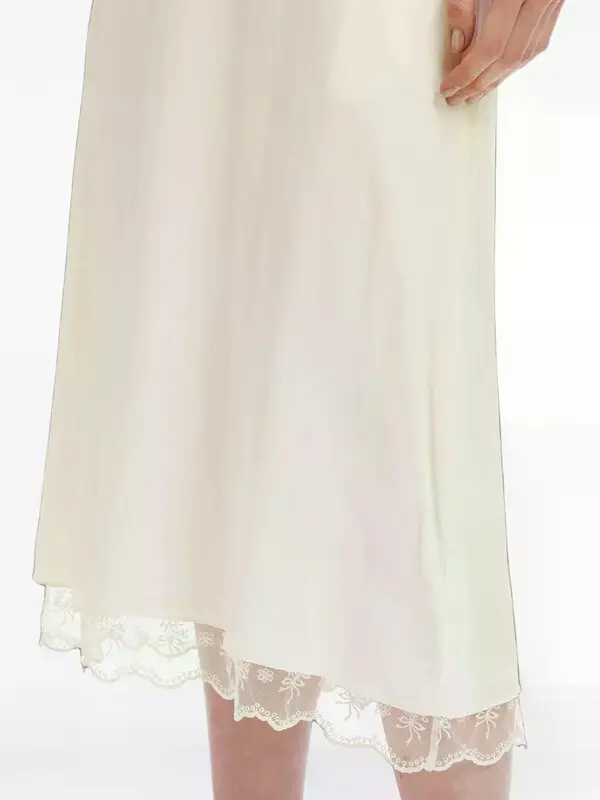 Simone Rocha Lace Trim Midi Skirt