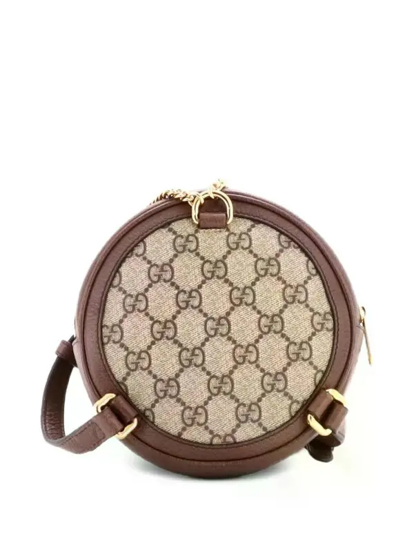 Gucci Ophidia Round Gg Coated Canvas Mini Backpack - Brown