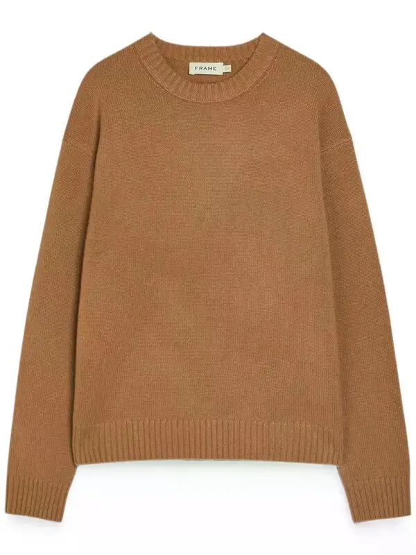FRAME Crew-neck Ribbed-trim Sweater