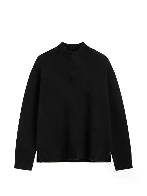 Chinti & Parker Funnel-neck Ribbed-trim Sweater