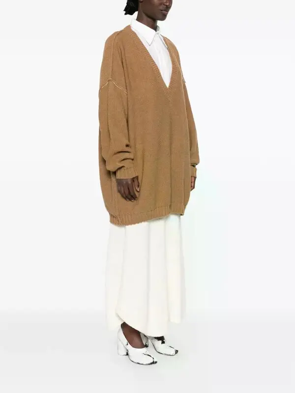 MAISON MARGIELA Oversized V-neck Sweater