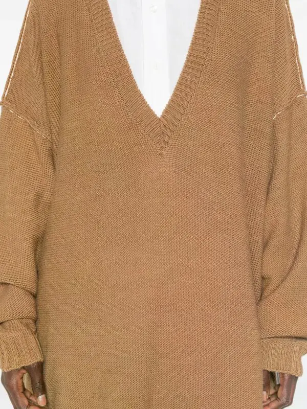 MAISON MARGIELA Oversized V-neck Sweater