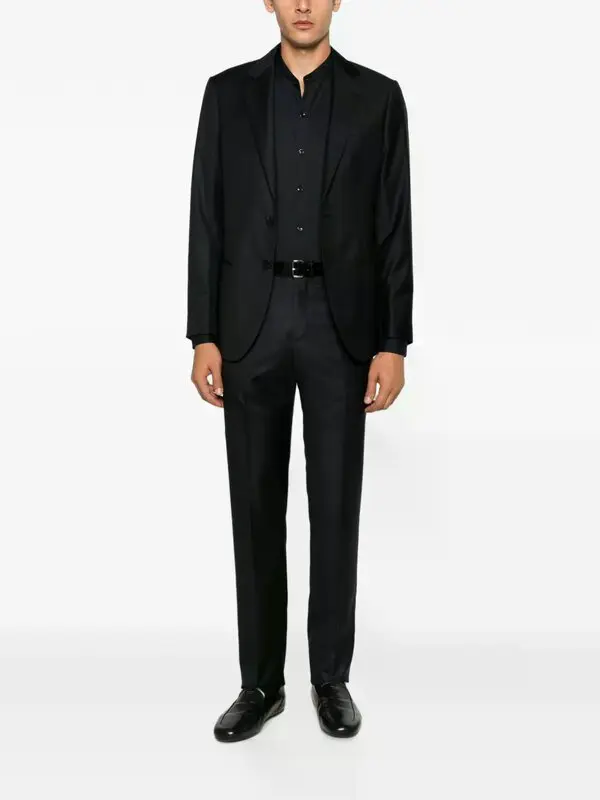 Giorgio Armani Mandarin-collar Long-sleeve Shirt