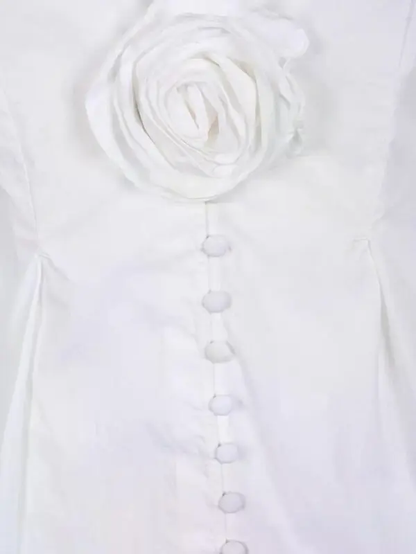 ROTATE BY BIRGER CHRISTENSEN Floral-applique V-neck Shirt