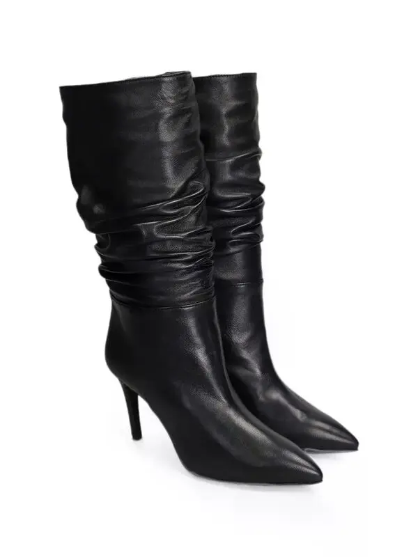 VIA ROMA 15 Ruched Pointed-toe Boots