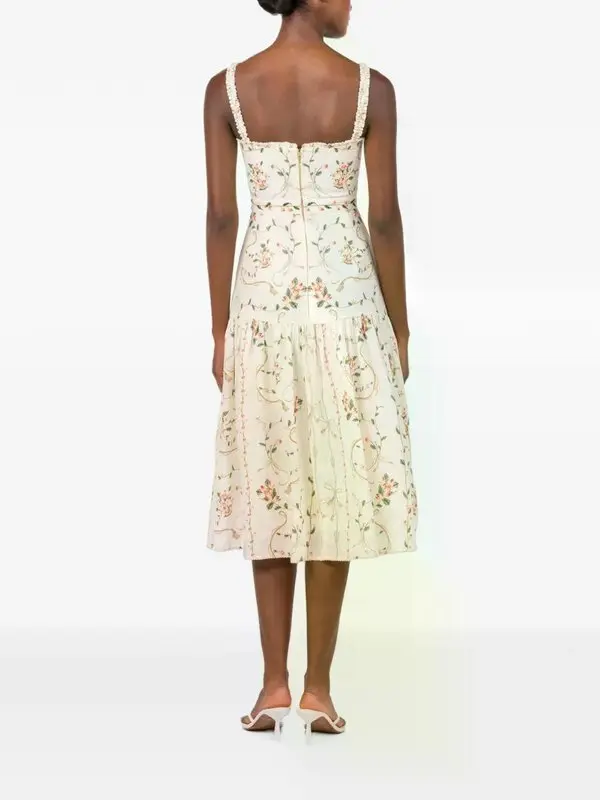Agua Bendita Níspero Navegante Midi Dress