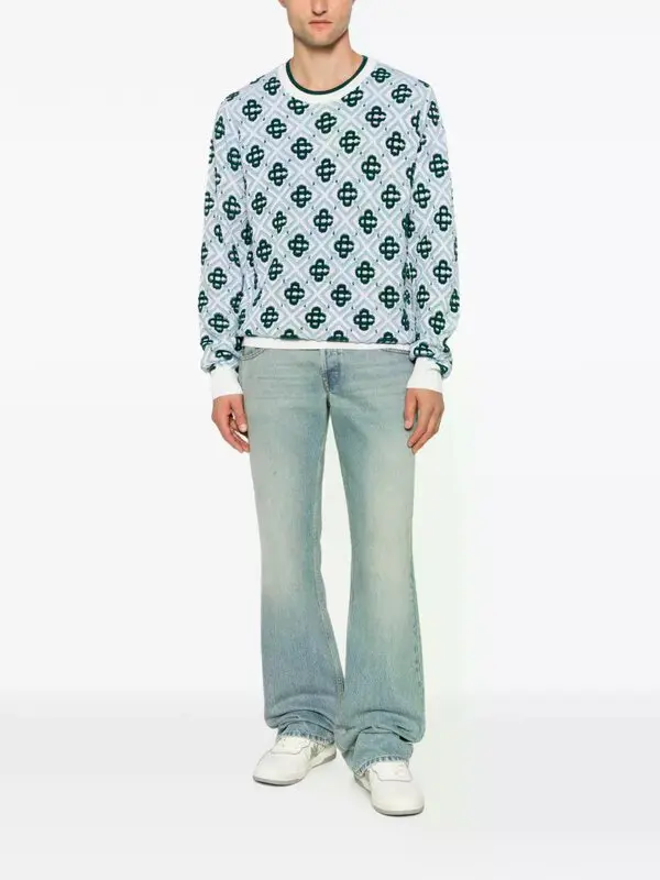 Casablanca Monogram-knit Wool Sweater