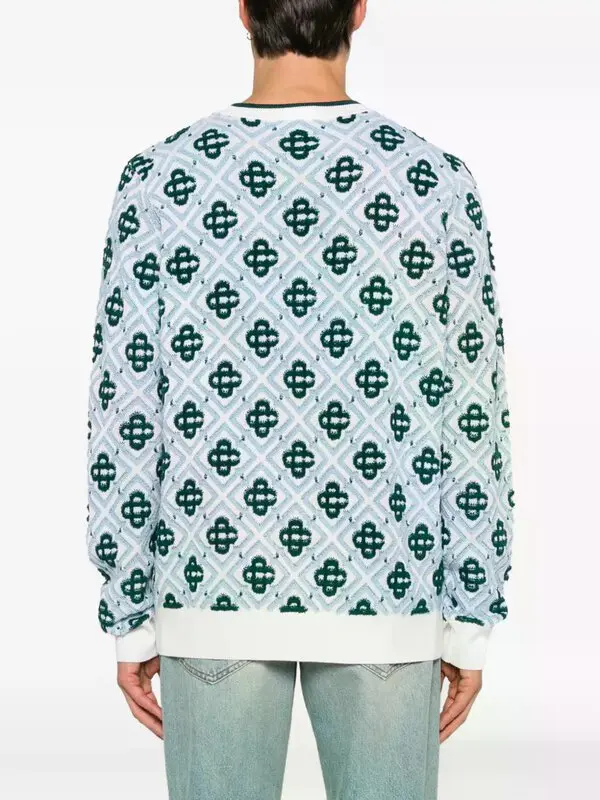 Casablanca Monogram-knit Wool Sweater