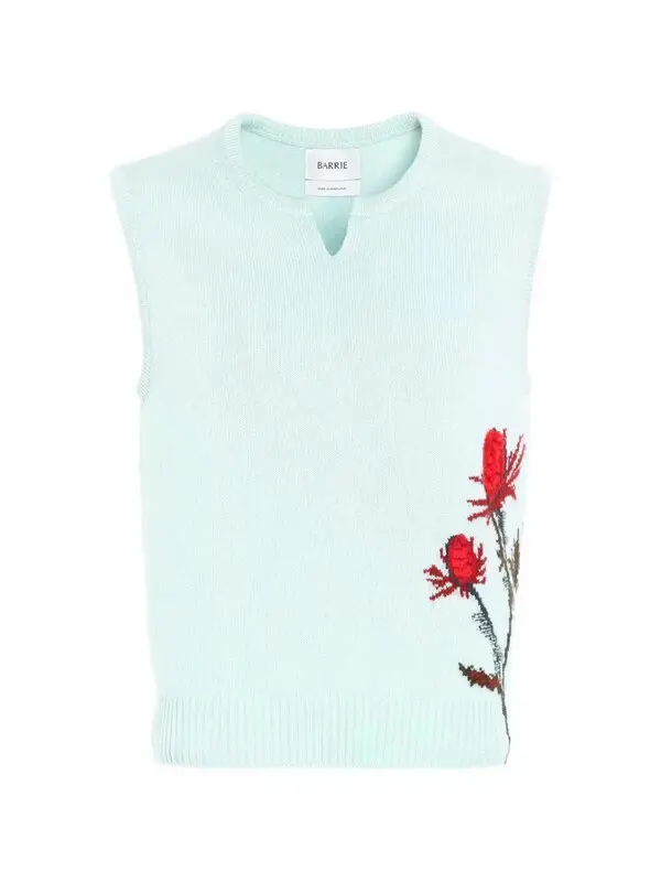 BARRIE Sleeveless V-neck Top - Blue