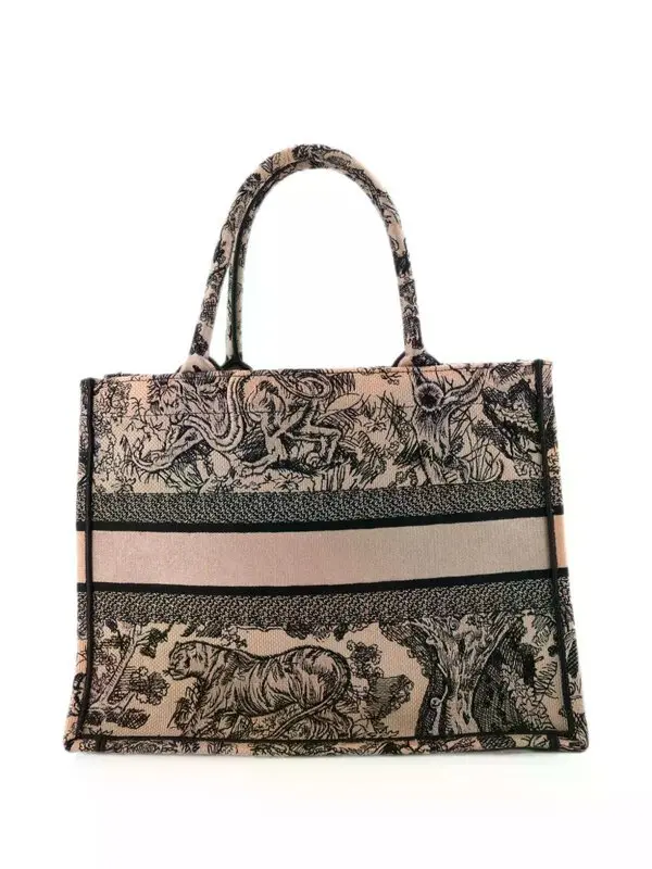 Dior Book Embroidered Canvas Medium Tote Bag