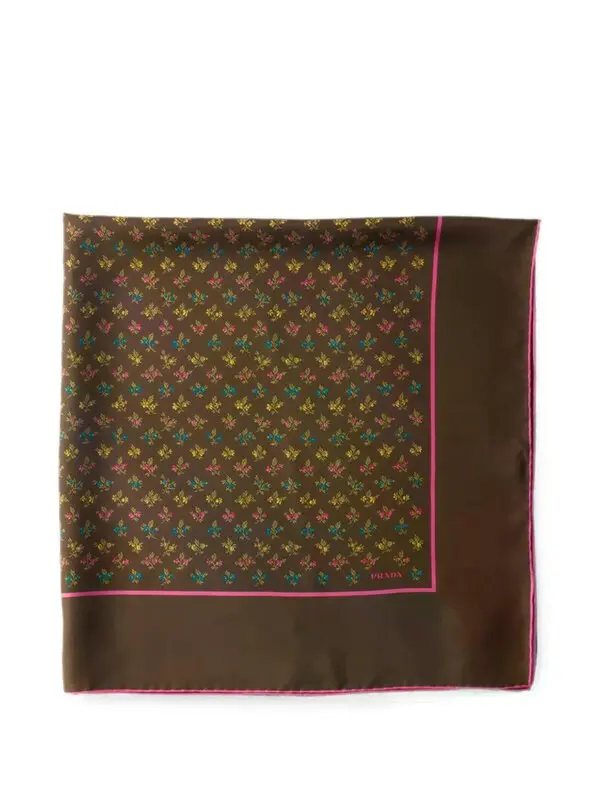 Prada Printed Twill Scarf 90
