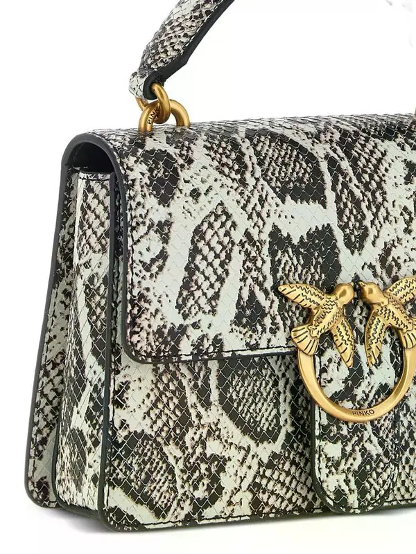 Pinko Mini Love One Light Handbag - White