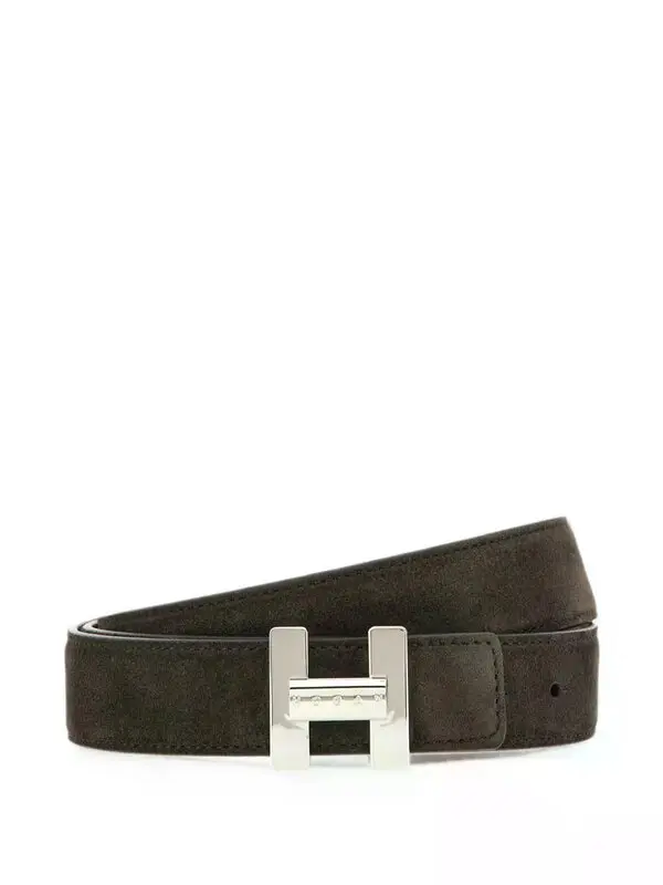 Hogan Reversible Belt In Suede