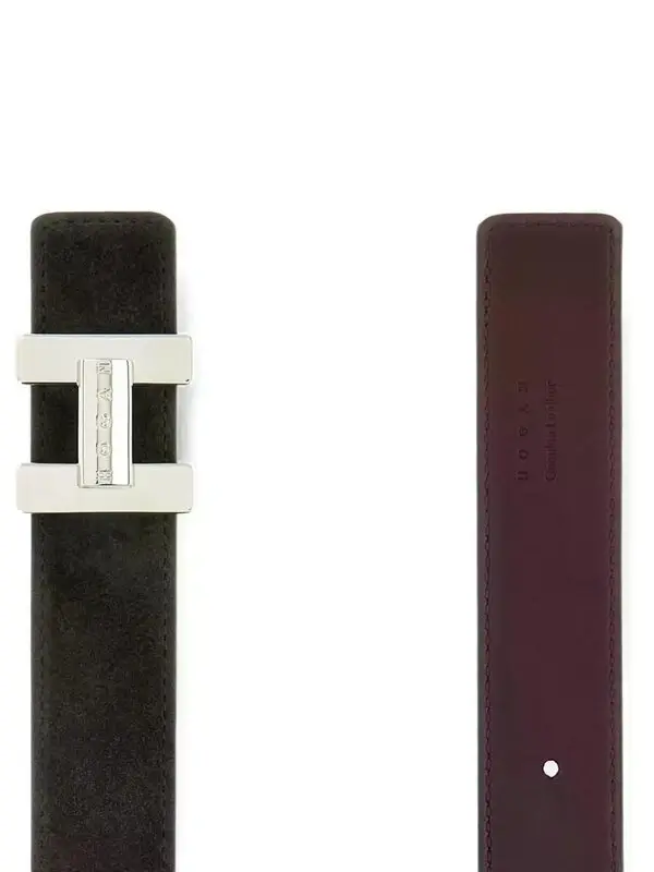 Hogan Reversible Belt In Suede
