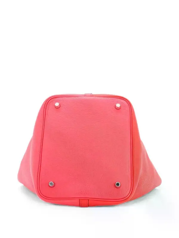 Hermès Casaque Picotin Lock Bag Clemence Mm Bucket Bag - Blue
