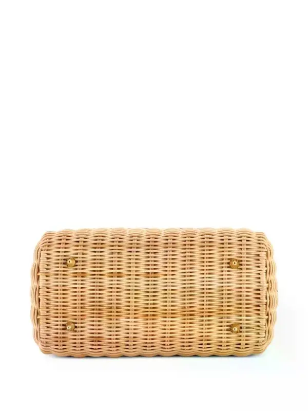 Dior Lady Bag Wicker And Oblique Canvas Medium Tote Bag
