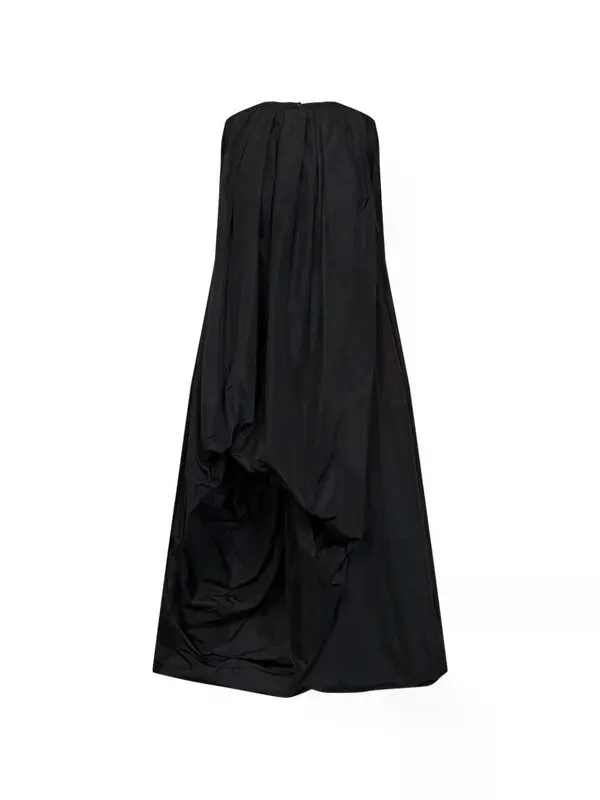 JIL SANDER Gathered-detail Strapless Asymmetric Dress