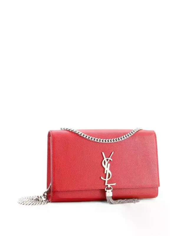 Saint Laurent Classic Monogram Tassel Leather Medium Crossbody Bag