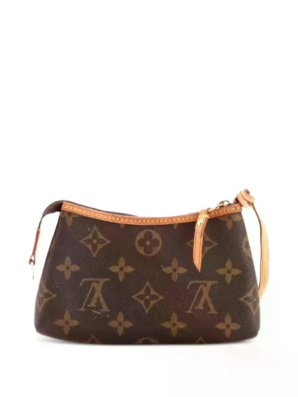 LOUIS VUITTON Monogram Canvas Mini Clutch Bag - Brown