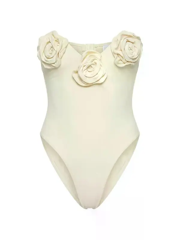 LA REVECHE Esra Flower-appliqué Swimsuit