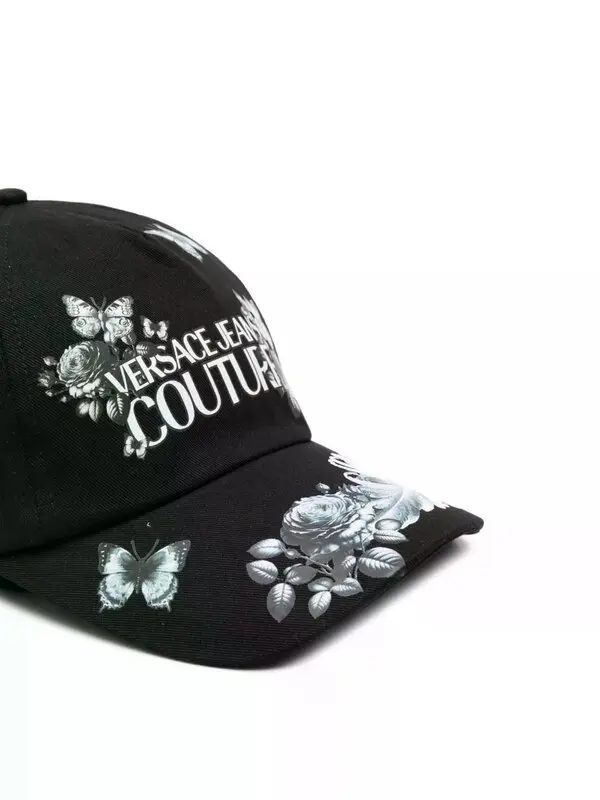Versace Logo Print Baseball Cap