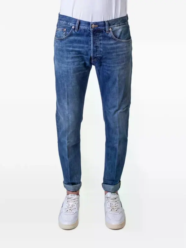 DONDUP Faded Effect Turn-up Jeans