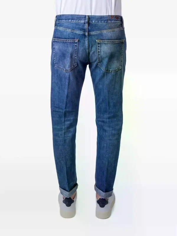 DONDUP Faded Effect Turn-up Jeans