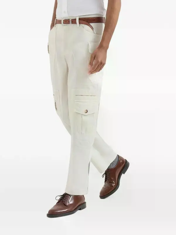 Brunello Cucinelli Peached Cotton Gabardine Explorer Trousers
