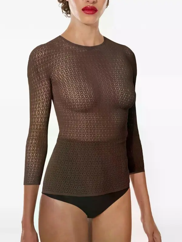 Wolford Daisy Net Long-sleeve Top