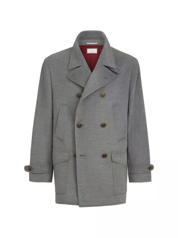 Brunello Cucinelli Virgin Wool Cloth Four-pocket Pea Coat