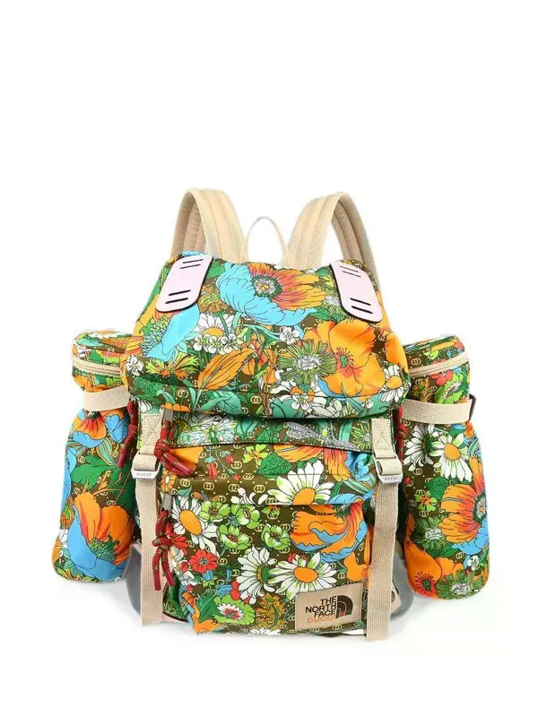 Gucci X The North Face 2010-2020s Floral-print Backpack