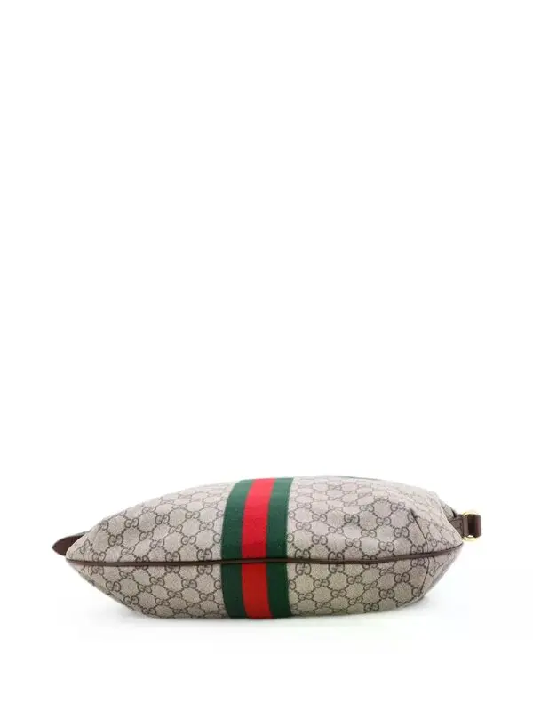 Gucci Ophidia Half Moon Gg Coated Canvas Large Hobo Bag