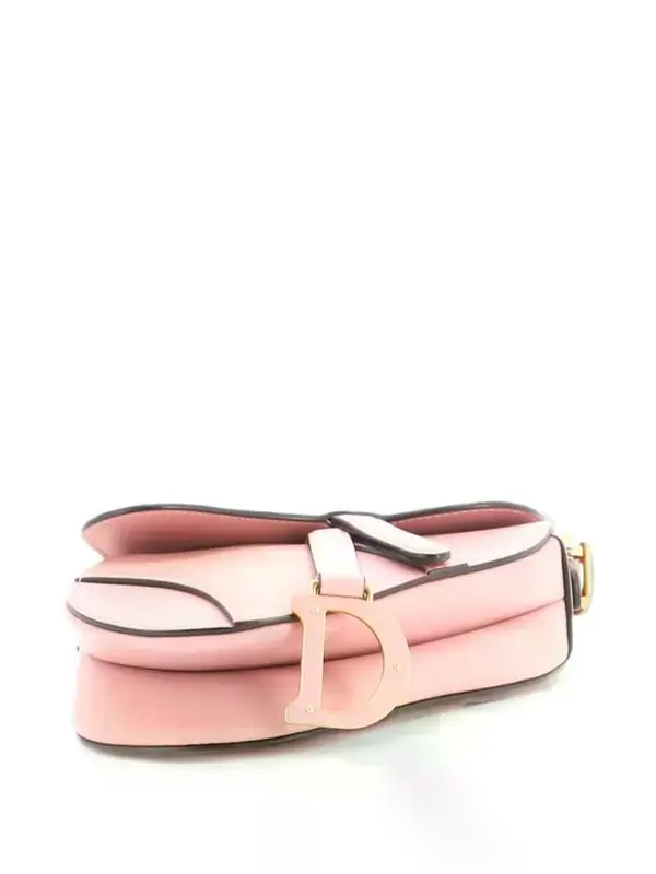 Dior Saddle Handbag With Strap Leather Mini Shoulder Bag