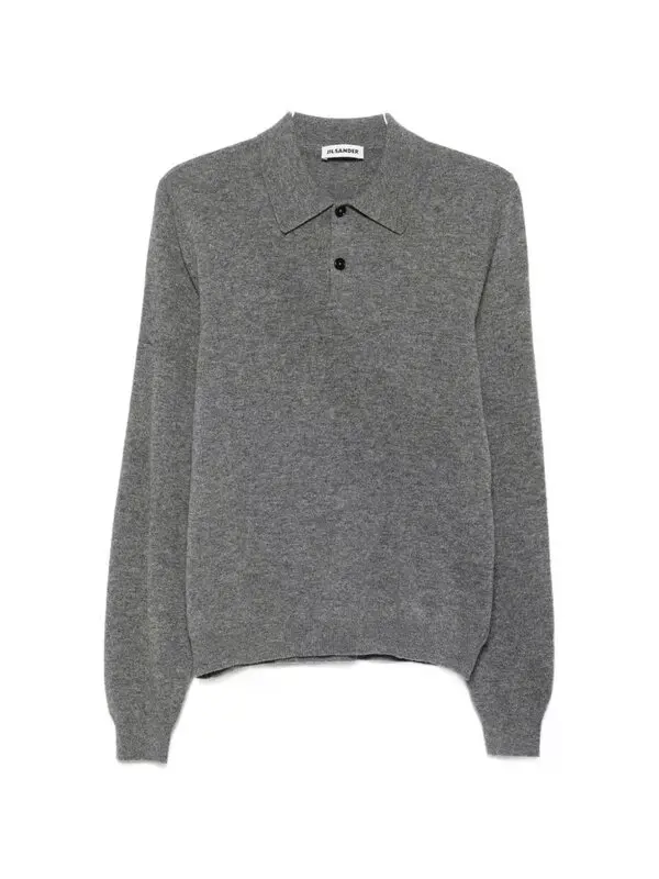 JIL SANDER Long-sleeve Wool Polo Shirt