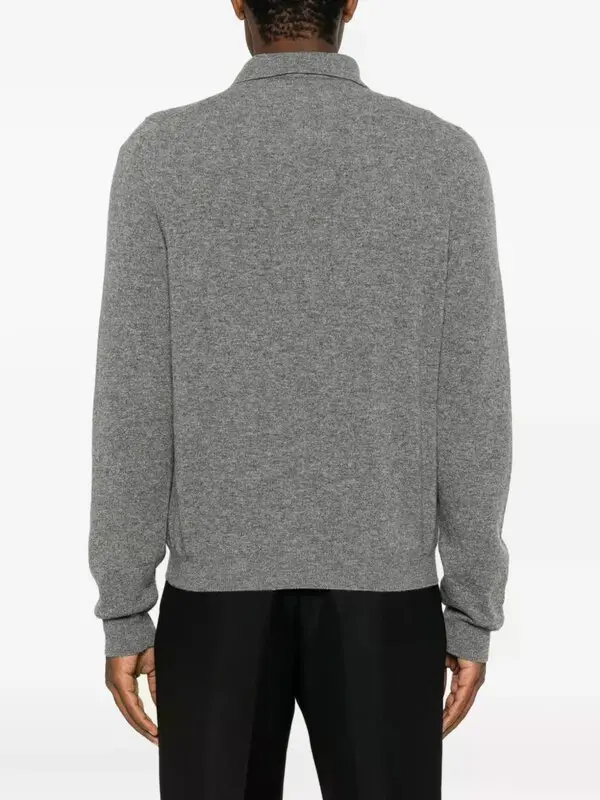 JIL SANDER Long-sleeve Wool Polo Shirt