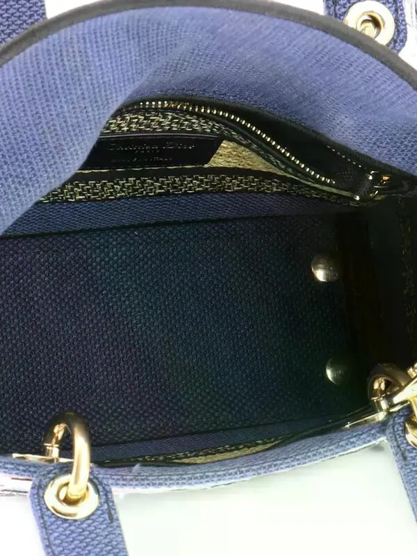 Dior Lady D-lite Bag Embroidered Raffia Medium Satchel