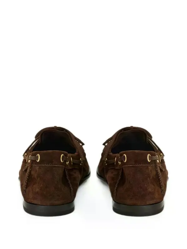 TOM FORD Lace-up Suede Boat Shoes