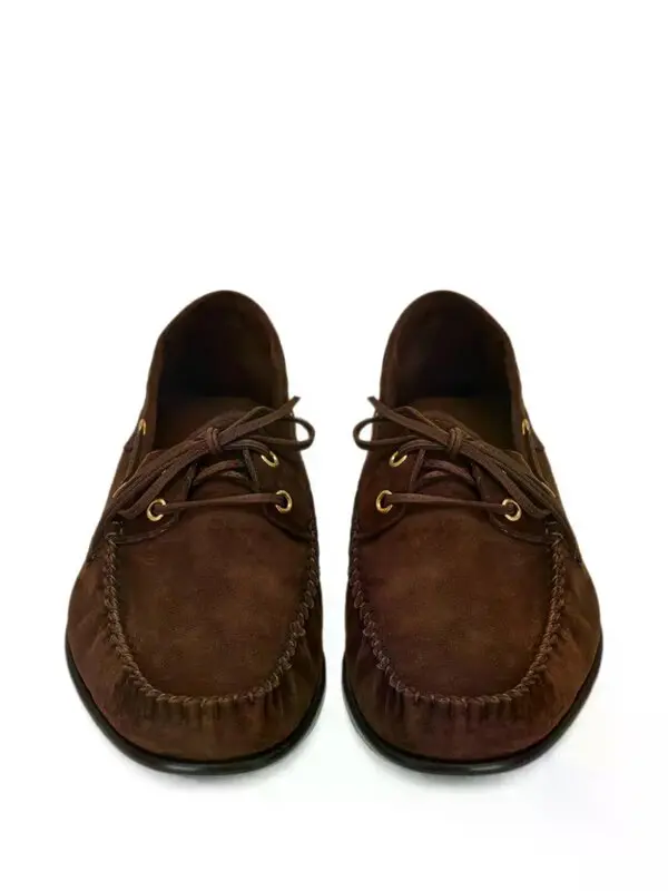 TOM FORD Lace-up Suede Boat Shoes