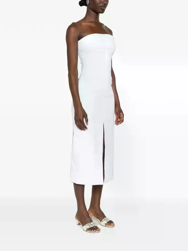 Brandon Maxwell Strapless Midi Dress