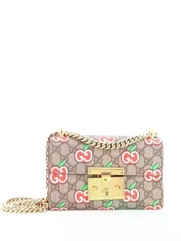 Gucci Padlock Printed Gg Coated Canvas Small Shoulder Bag - Brown