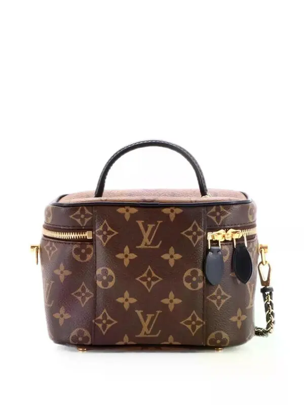 LOUIS VUITTON Vanity Handbag Reverse Monogram Canvas Pm Satchel