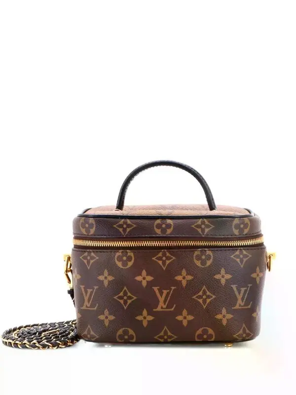 LOUIS VUITTON Reverse Monogram Canvas Pm Satchel - Brown