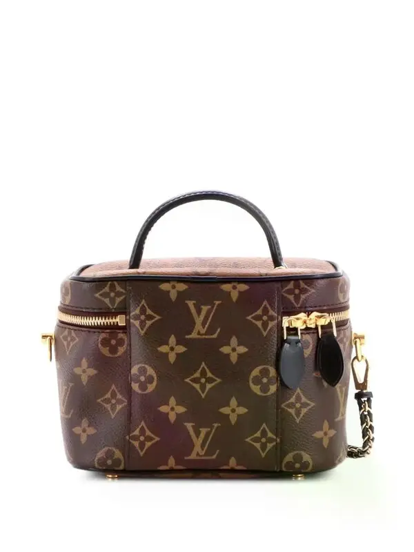 LOUIS VUITTON Reverse Monogram Canvas Pm Satchel - Brown