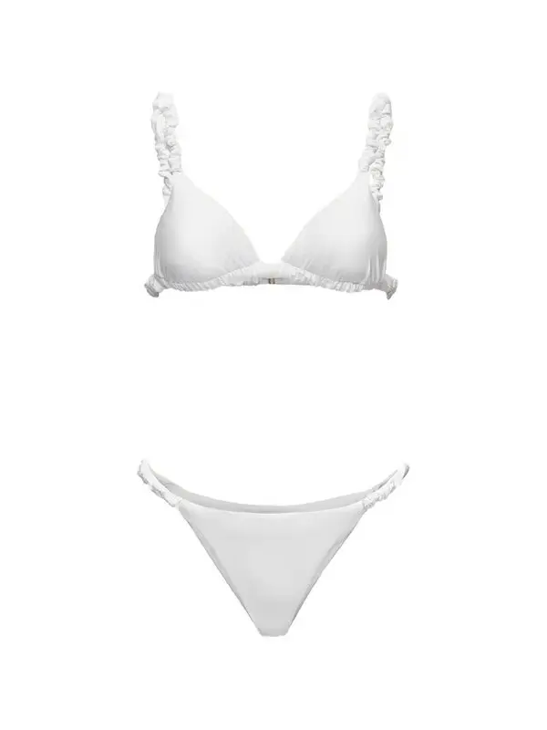 ME FUI Ruffled Triangle Bikini
