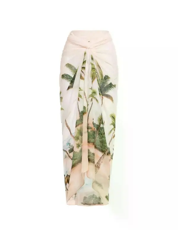 Agua Bendita Lavanda Arena Printed Pareo