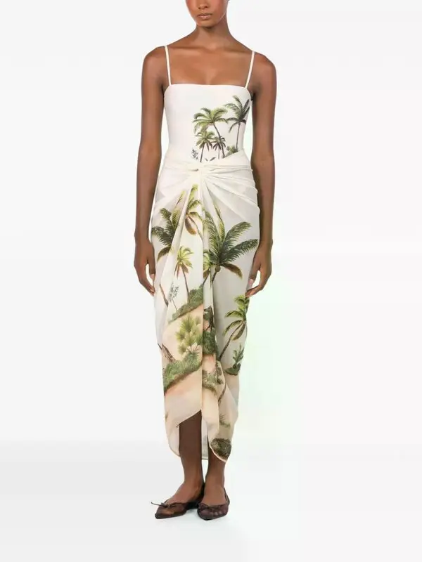 Agua Bendita Lavanda Arena Printed Pareo